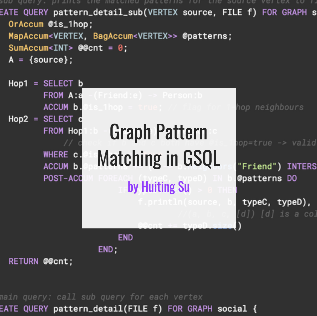 Graph Pattern Matching in GSQL - TigerGraph Graph Pattern Matching in GSQL - TigerGraph